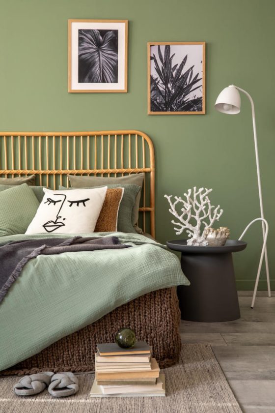 Une chambre vert amande est ce qu'il vous faut