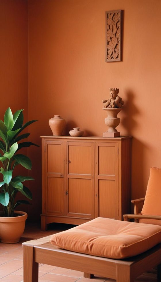 Mur salon terracotta : Nos coups de cœur déco